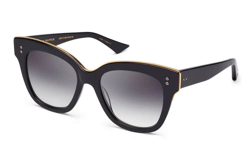 Dita | Day Tripper in Black - 18k Gold Sunglasses - twelvesixtynine
