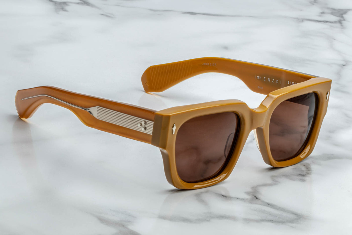 Jacques Marie Mage | Enzo in Suntan Sunglasses - twelvesixtynine