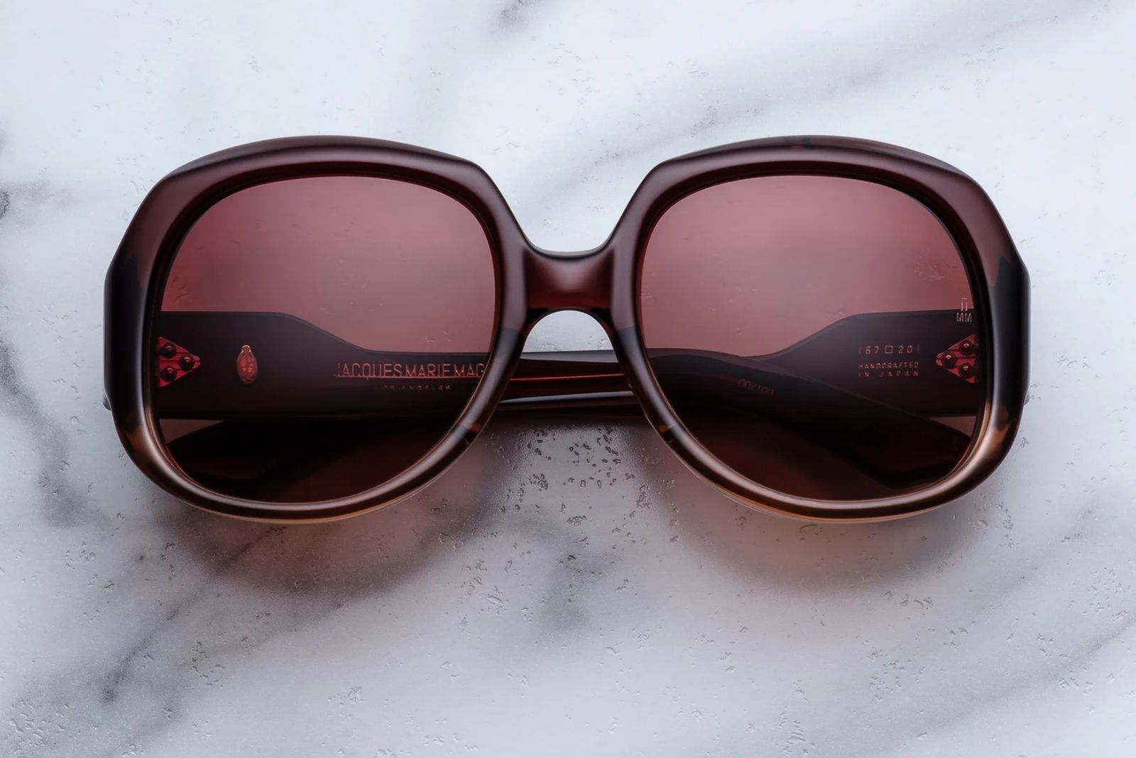 Jacques Marie Mage | Ocean Sunglasses in Carmine - twelvesixtynine