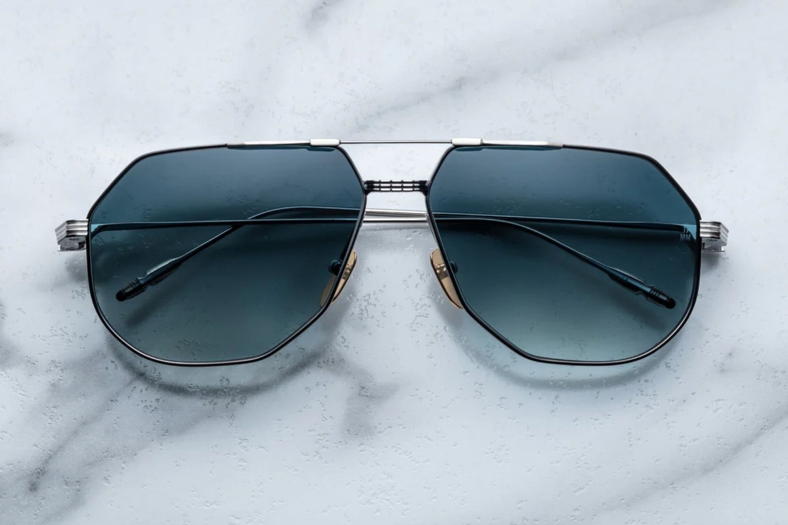 Jacques Marie Mage | Reynold Sunglasses in Pacific - twelvesixtynine