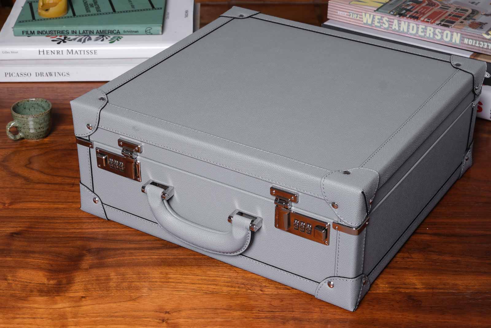 Large Collectors Briefcase in Light Grey - twelvesixtynine