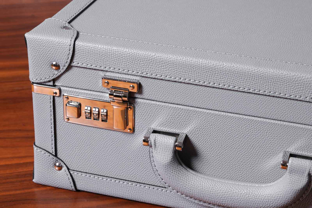 Large Collectors Briefcase in Light Grey - twelvesixtynine