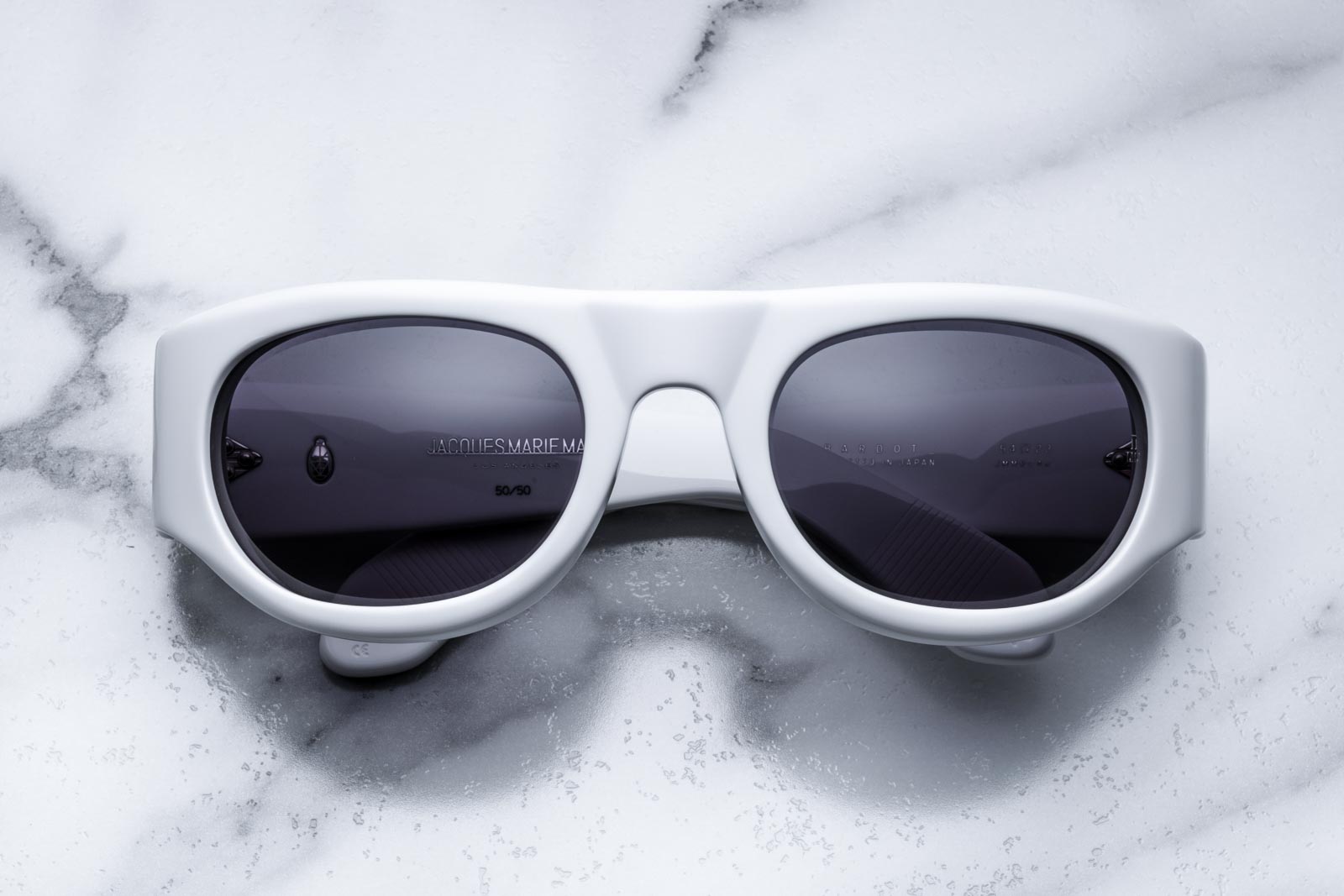 Jacques Marie Mage | Clyde in White Sunglasses - twelvesixtynine