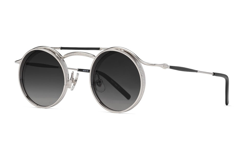 Matsuda | 2903H in Brushed Silver Sunglasses - twelvesixtynine